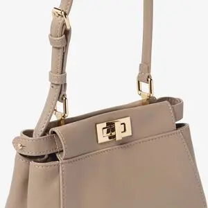 Fendi My Peekaboo Xs Dove Gray Leather Bag